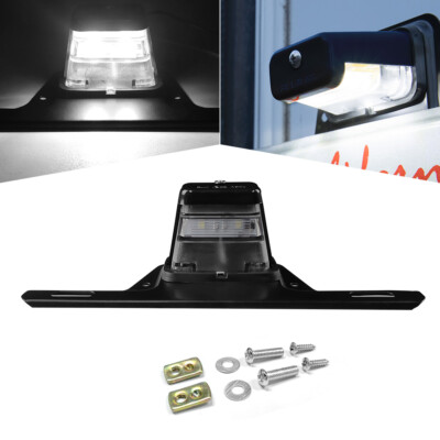 Trailer LED License Plate Light Bracket Mount Universal 12V 24V For RV ...