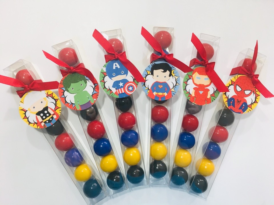 Super Heroes - Birthday Party Favor- Gumball Candy | eBay