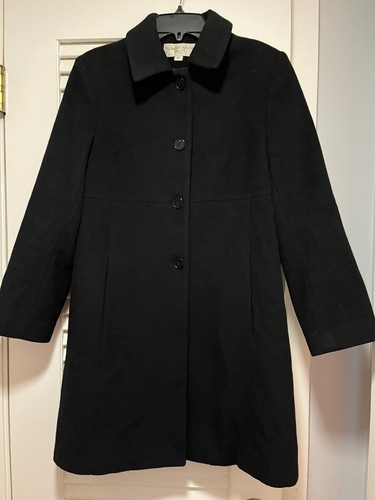 Albert Nippon Woman Sz 4P Petite Black Single Button Long Cashmere ...