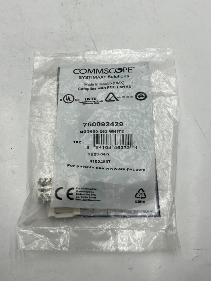 QTY 2 Commscope/Systimax GigaSpeed 10Gig Cat6a Modular Jack, White ...