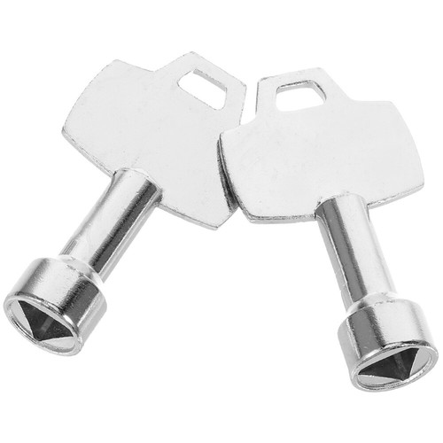 2 Pcs Trash Can Key Commercial Keys Lock for Garbage Triangle Outdoor ...