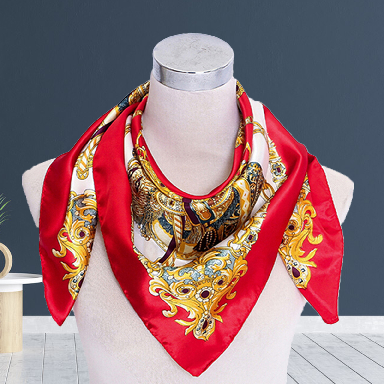 Scarf Beautiful Flower Print Carriage Chain Neck Head Shawl Durable | eBay