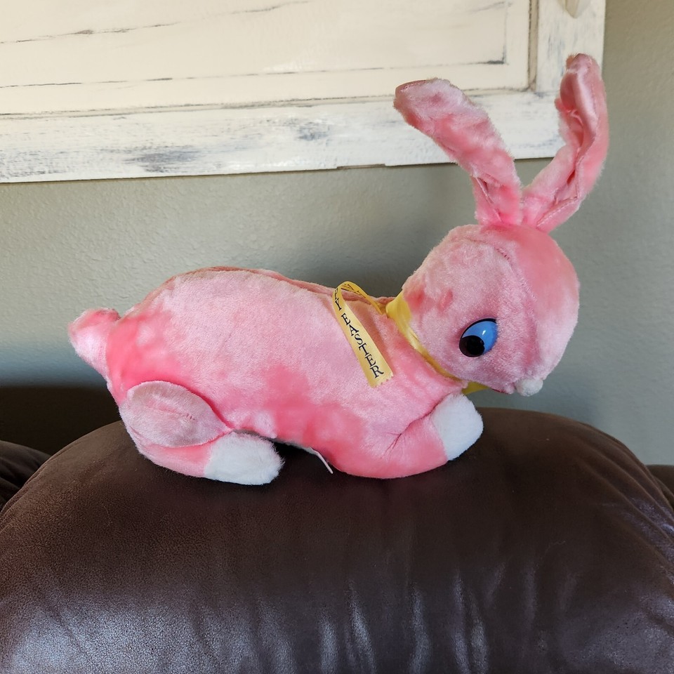 VTG Sterling Best Ever Plush Toy Pink Bunny Rabbit EASTER Stuffed ...