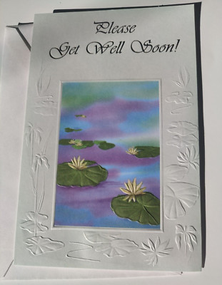Get Well Greeting Card with Envelope - Please Get Well Soon with Lily ...