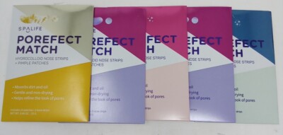 5 Packs SpaLife Porefect Match Hydrocolloid 3 Nose Strips & 24 Pimple ...