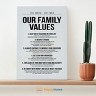 Personalized Family Values Sign Custom Our Family Values Print Room ...