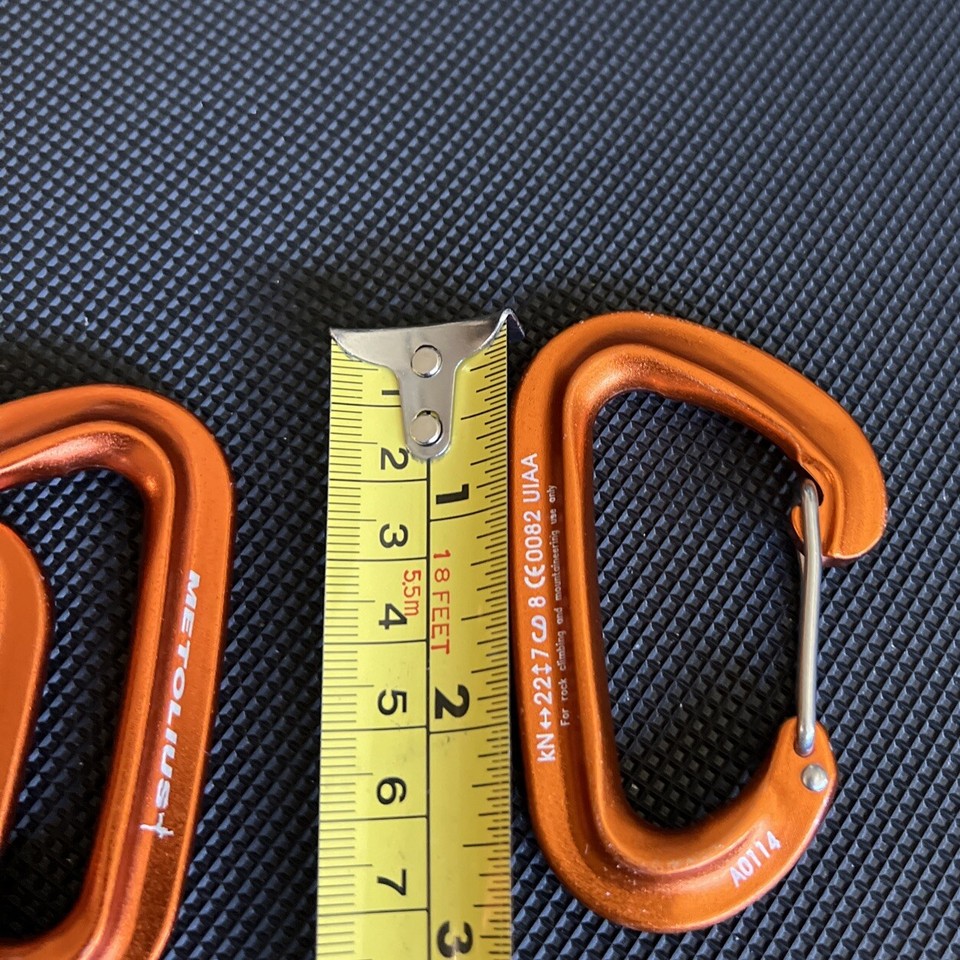 4 Metolius Mini Wiregate Carabiners Non-Locking Rock Climbing Gear ...