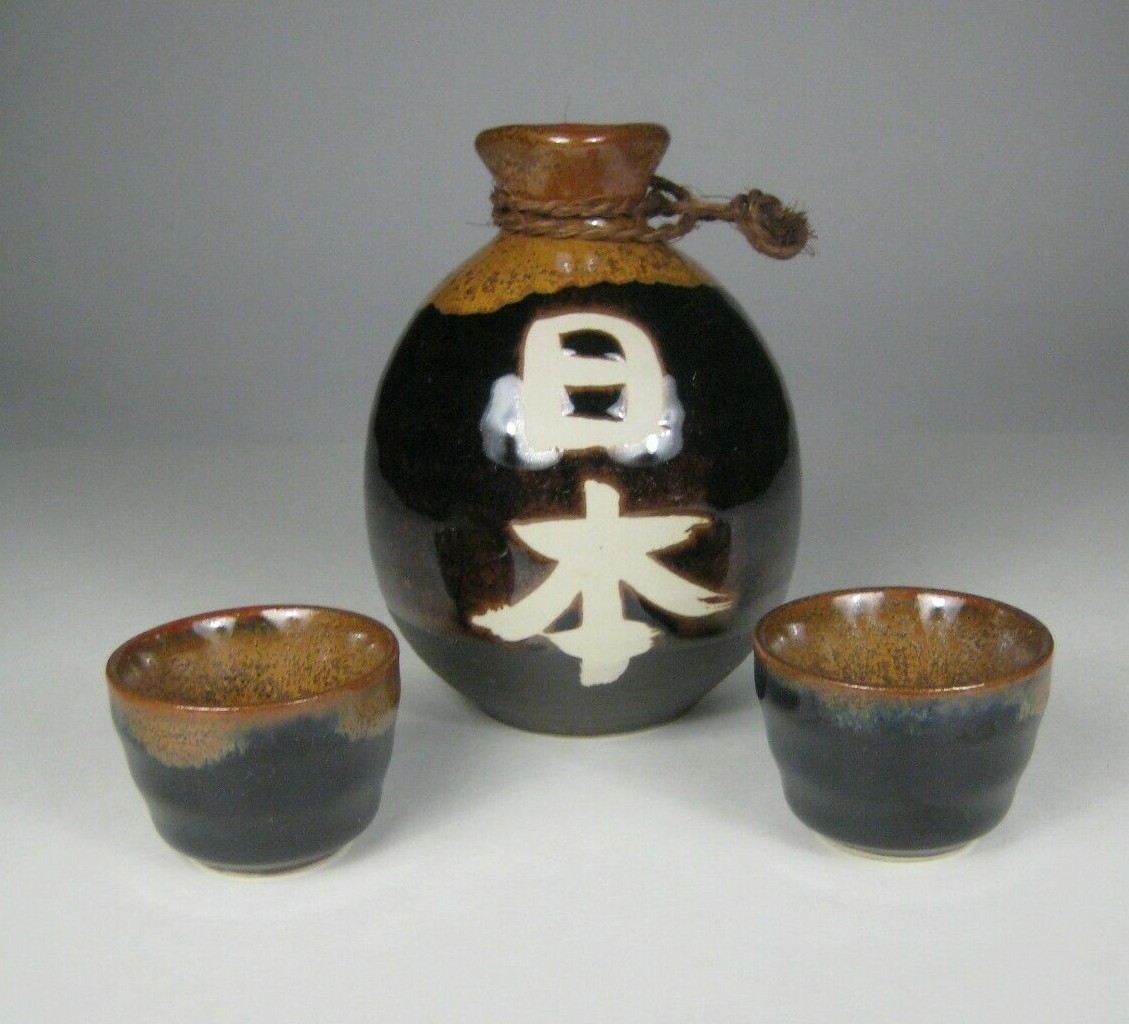 Set 3 Sake Carafe Cups Pottery Studio Pottery Ceramic 5 In Handmade ...