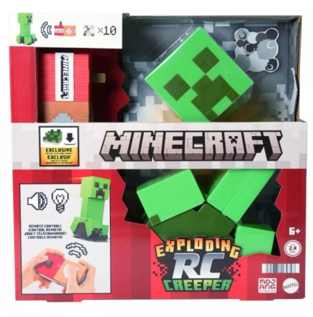 Minecraft Exploding RC Creeper with Lights & Sounds with 10 Explosion ...