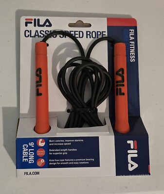 FILA Classic 9' Jump Rope Speed Rope Adjustable Jumping Rope Exercise ...