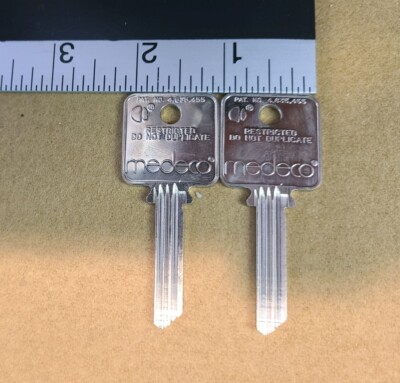 Medeco blank uncut square headed keys, qty. 2 for 1 price - New | eBay