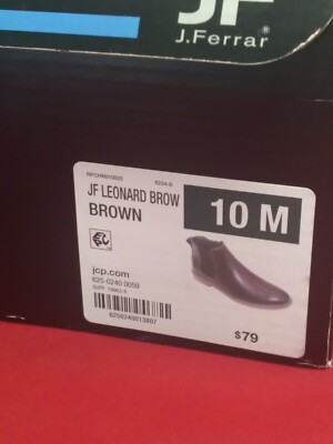 J. Ferrar Men's Boot Shoes with Zippers Memory Foam Size 10M | eBay