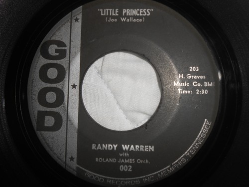 RANDY WARREN~"LITTLE PRINCESS"~Orig. 1960~ROCKABILLY~ROCK~7'' 45rpm ...