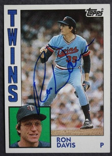 Minnesota Twins Star Ron Davis signed autographed 1984 Topps baseball ...