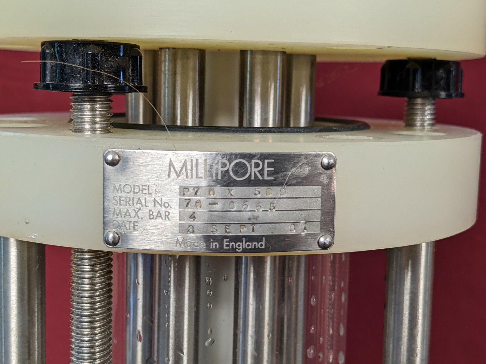 Millipore P70X500 Acrylic Chromatography Column 70 x 500 mm / 4 Bar | eBay