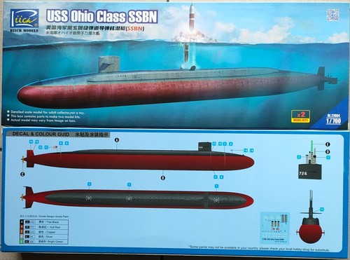 Riich Models 1/700 USS Ohio Class SSBN submarine 2 Kits inside | eBay