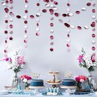 Pink Burgundy Circle Dots Garland Wedding Party Decoration Hanging ...