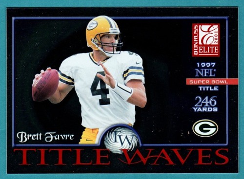 2001 Donruss Elite / Title Waves #TW-27 Brett Favre Serial Number: 298 ...