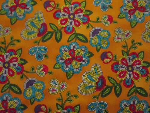 Navajo Native American Beaded Like Floral Colors Terracotta Cotton ...