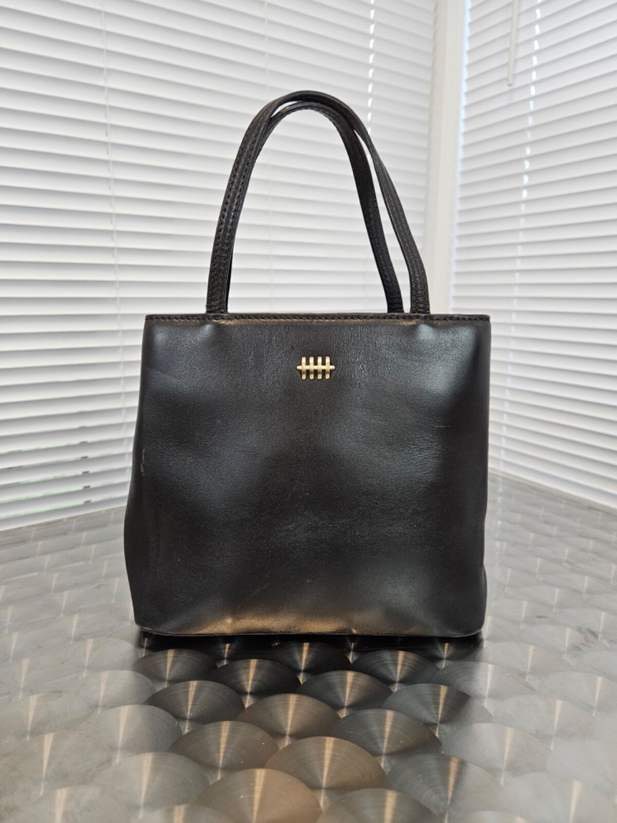 RARE Vintage HAMILTON HODGE small tote bag Dark brown… - Gem