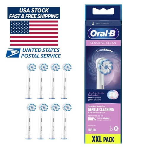 Oral-B Sensitive Clean Replacement Brush Heads X 8 Original Refill for ...