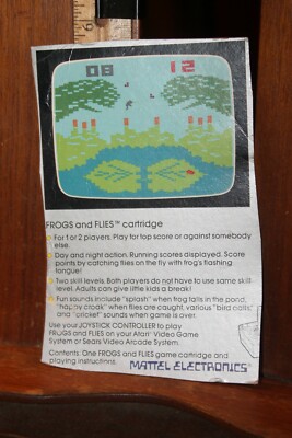 Vintage Atari 2600 Box Art Cut Out 1980's Frogs and Flies | eBay