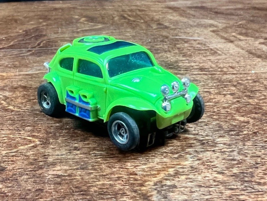 Aurora AFX VW Lime Green Baja Bug Slot Car | eBay