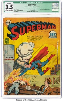 1941 D.C. Comics Superman 8 CGC 3.5. Classic Fred Ray Cover | eBay