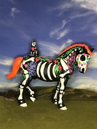 OOAK Breyer Collecta cm Custom Horse x D. Williams * Sugar Skull 💀 ...