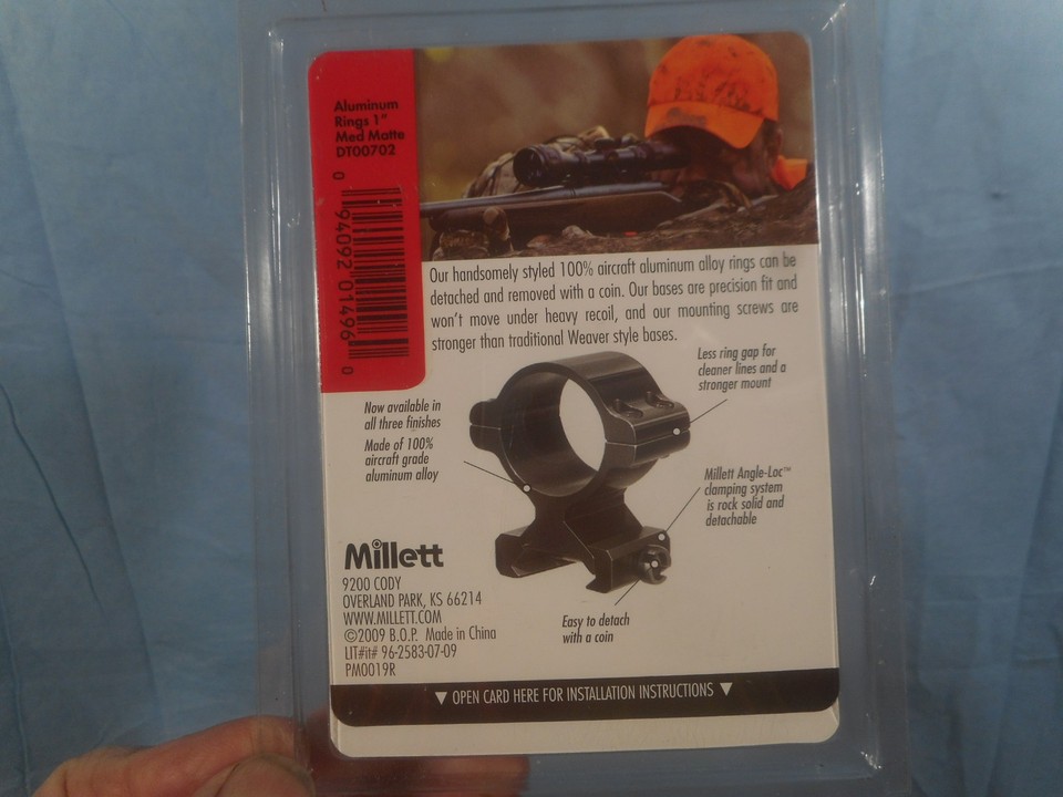 Millett Scope Rings DT00702 Discontinued Medium Matte Aluminum | eBay