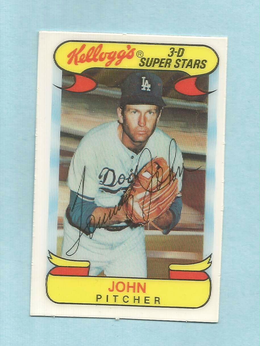 1978 Kellogg's Baseball 3D SUPERSTARS Tommy John #36 Los Angeles ...