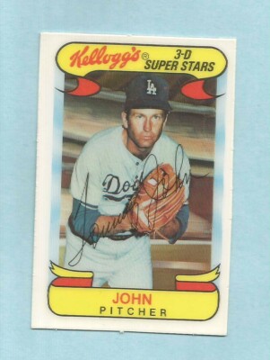1978 Kellogg's Baseball 3D SUPERSTARS Tommy John #36 Los Angeles ...