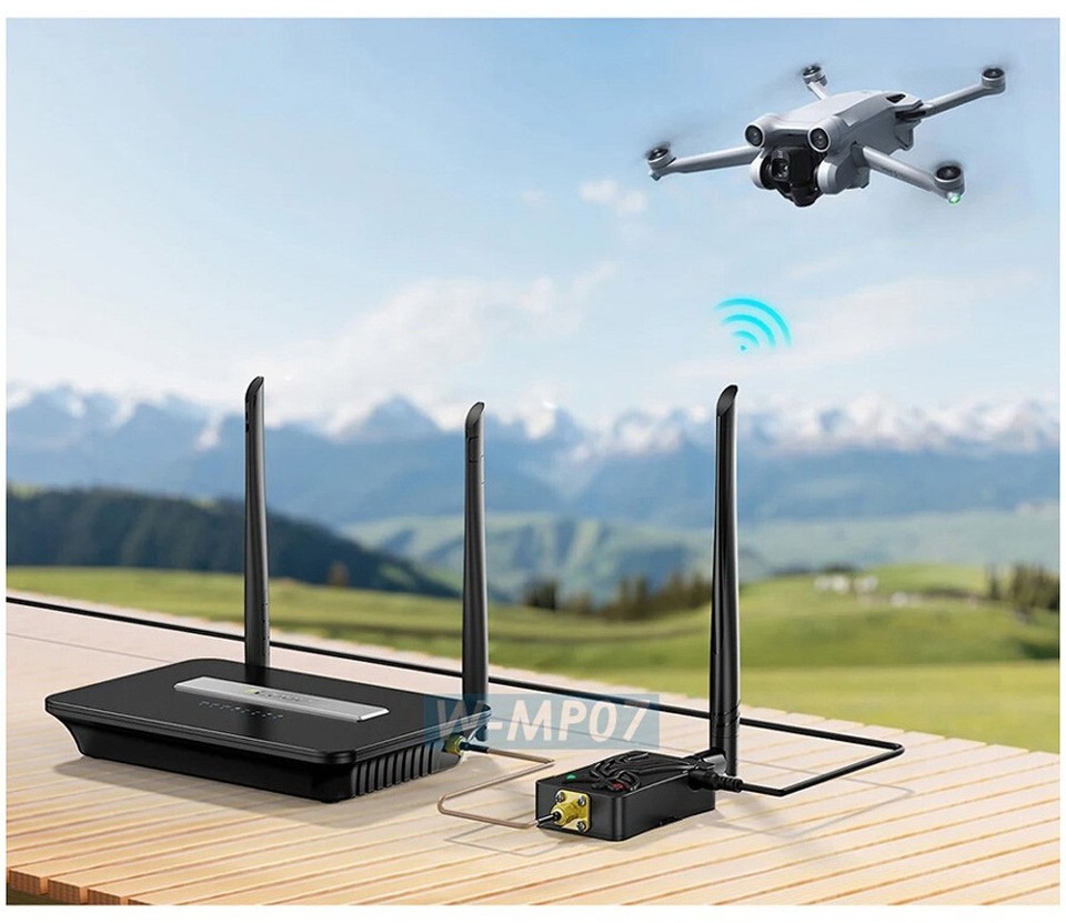 2.4GHz 4W Wi-Fi Signal Booster Range Extender For Router UAV Drone RC ...