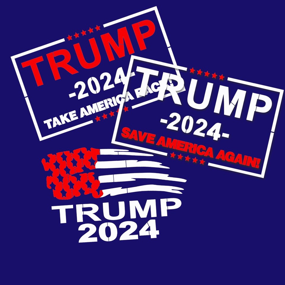 3PCS Trump 2024 Stencils for Painting on Wood Signs Walls Flags Banners ...