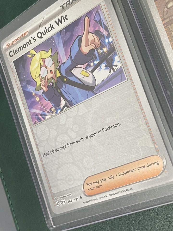 Clemonts Quick Wit 243/191 - 229/191 Rev Holo Pokemon TCG Surging ...