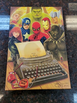 Marvel Comic Book Characters Visionary Writer Stan Lee Tribute Fine Art ...