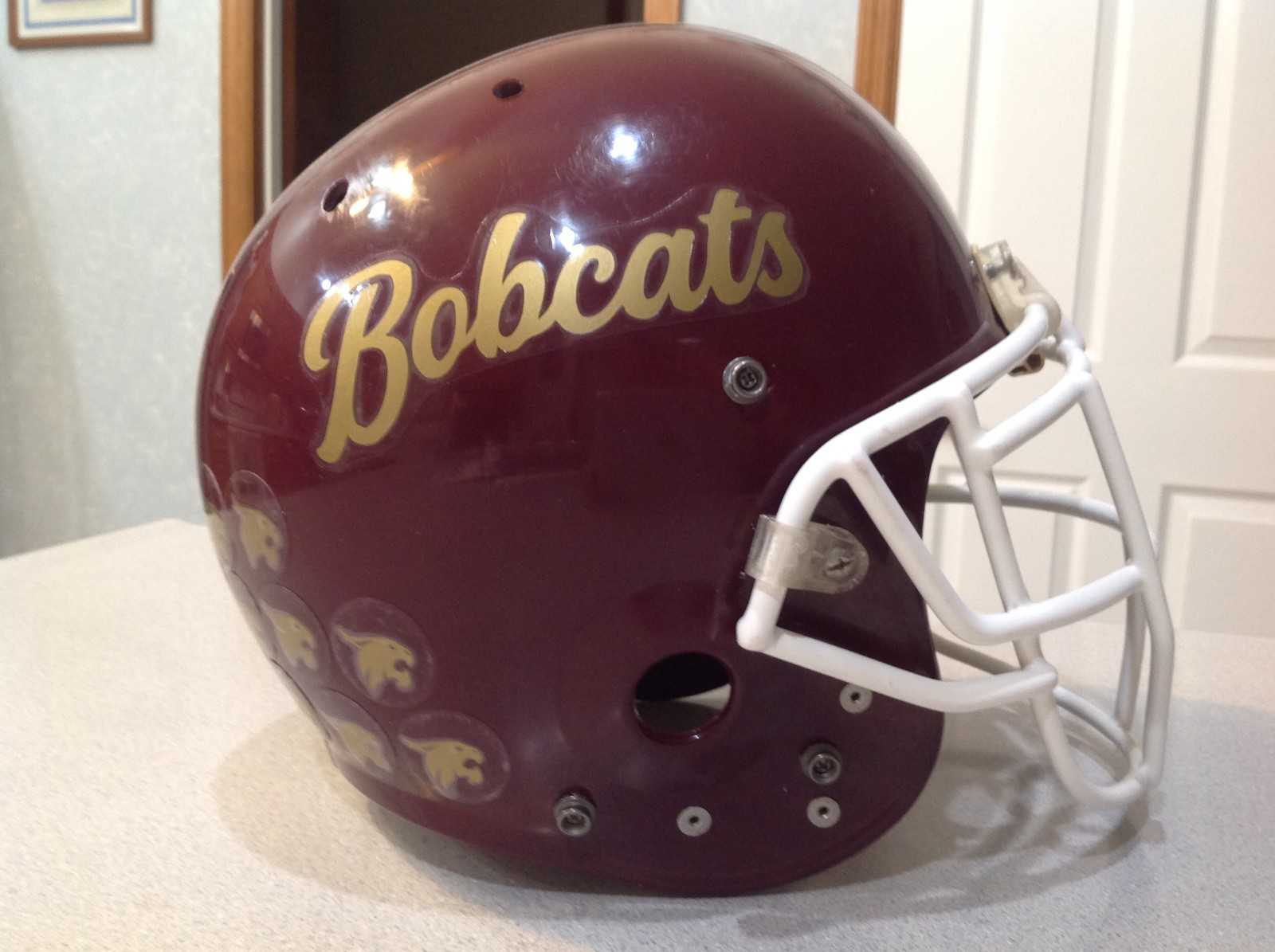 Texas State Bobcats Football Helmet University Game Worn | eBay