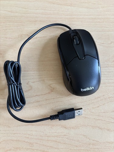Belkin 3-Button Wired USB Optical Mouse With 5-Foot Cable For PC/MAC ...
