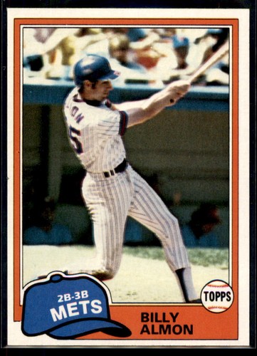 1981 Topps Billy Almon #163 New York Mets | eBay