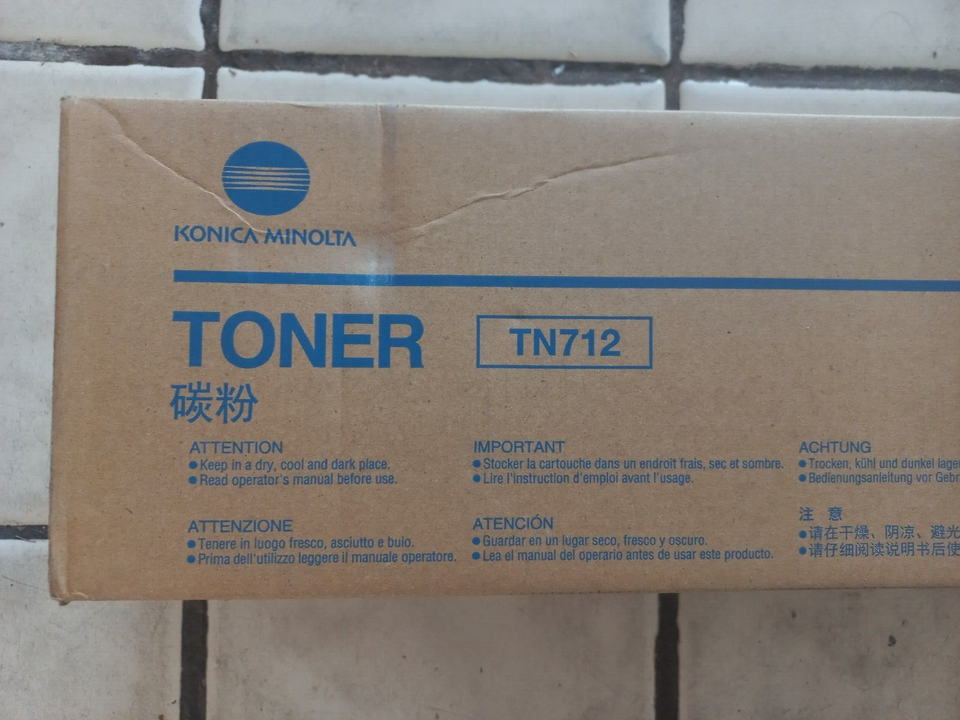 Genuine Konica Minolta Bizhub TN712 654E 754E BLACK Toner Cartridge ...