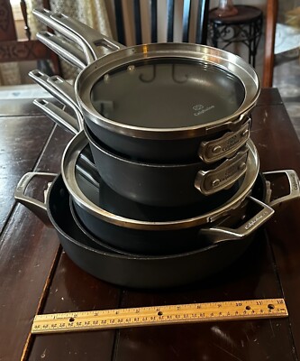 Calphalon Select Space-Saving Hard-Anodized Nonstick 7-Piece Cookware ...