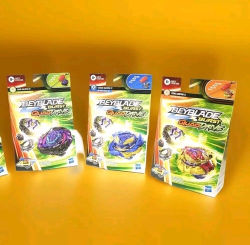 Lot of 3 Linwyrm L7 Balkesh B7 & Valtryek V Hasbro Beyblade Burst Quad ...