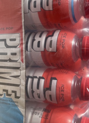 PRIME Hydration Drink Print Error RED WHITE & BLUE "ICE POP" 🔴⚪🔵 16.9oz ...