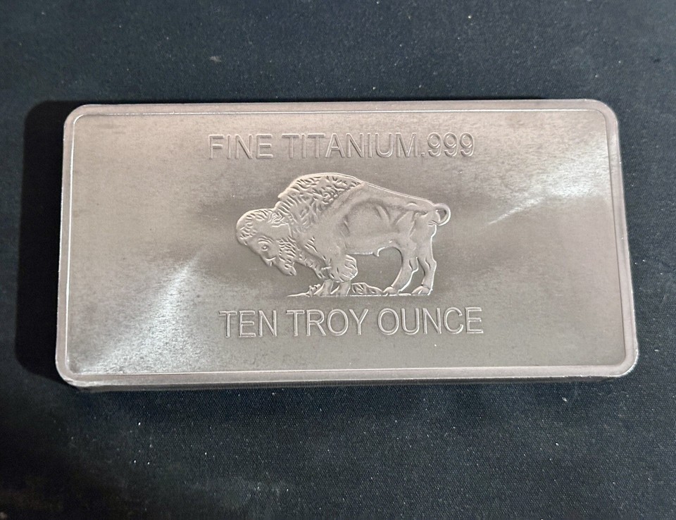 10 Ounce Oz Titanium Buffalo Bar .999 Fine Ti Element | eBay