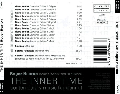 ROGER HEATON INNER TIME: CONTEMPORARY MUSIC FOR CLARINET NEW CD ...