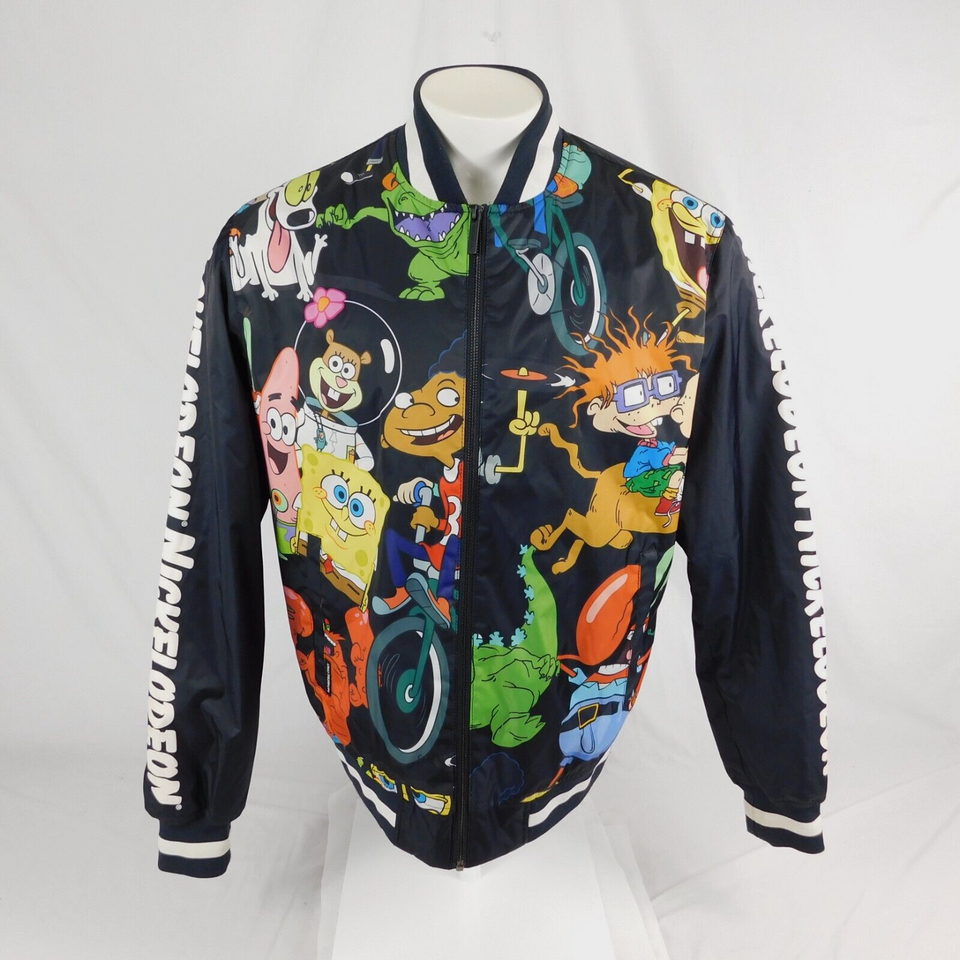 Nickelodeon Members Only Men Black Harrington Jacket Coat Hey Arnold ...