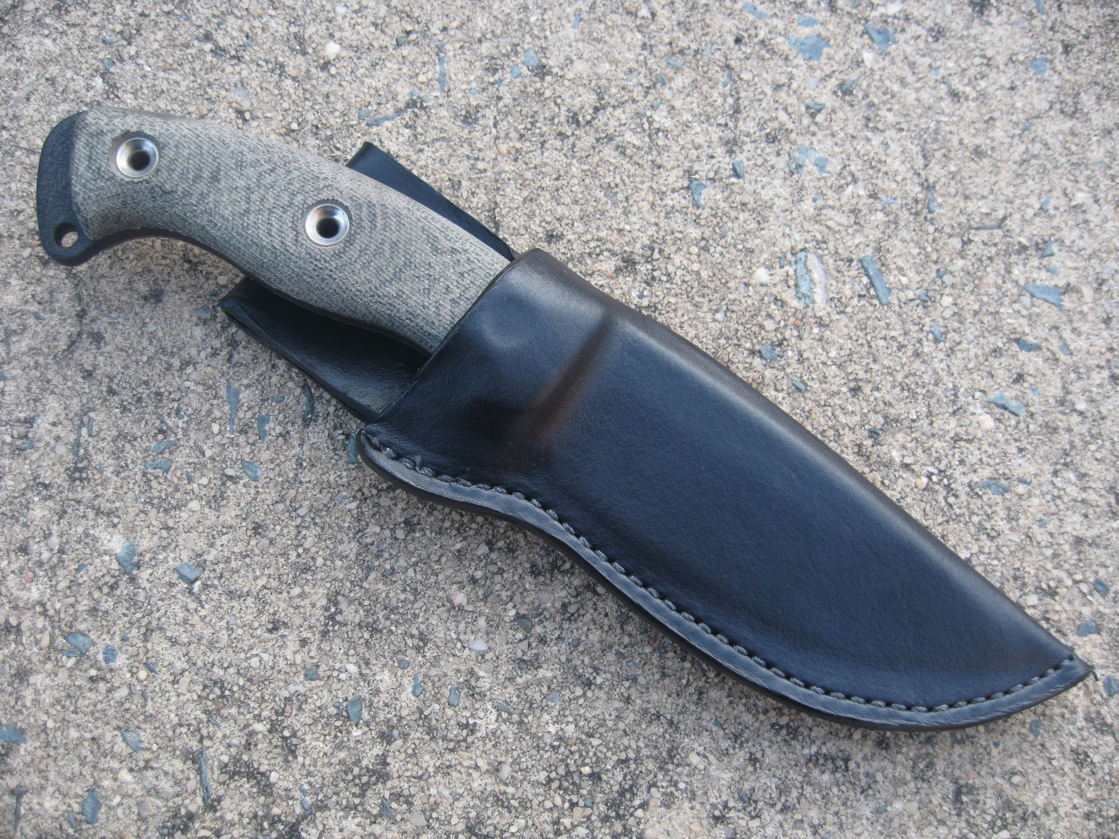 Custom Molded Leather Sheath For BUSSE Combat BAE2 Badger Attack Ergo 2 ...