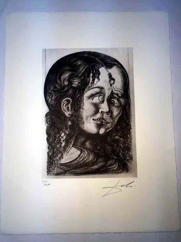 Salvador Dali Lithography off set cm 50x65 signing on plate with ...
