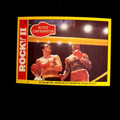 1979 Topps Rocky II Trading card #58 Bloody Confrontation (NM Pack ...
