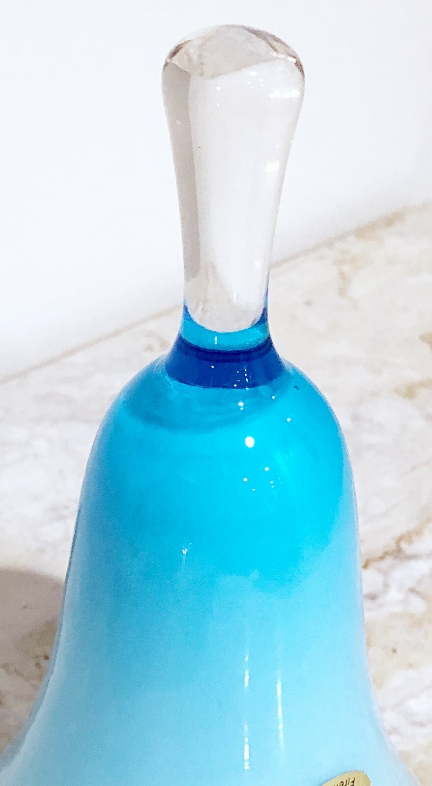 TOSCANVETRO FIRENZE - HANDMADE IN ITALY - SKY BLUE GLASS BELL | eBay